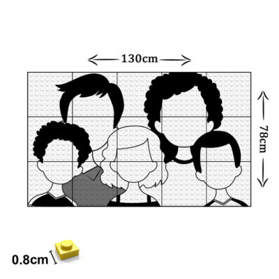 5x3 BoardsSize: 130cm x 78cmcan fit 1 - 5 Individuals - Photobrick ...